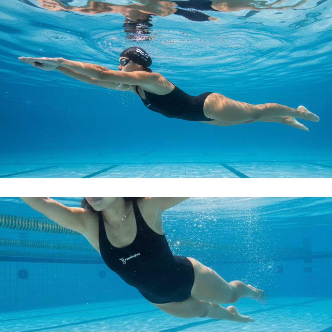 Ty swimPro Women one piece wide strap swimsuit swimwear competition ...