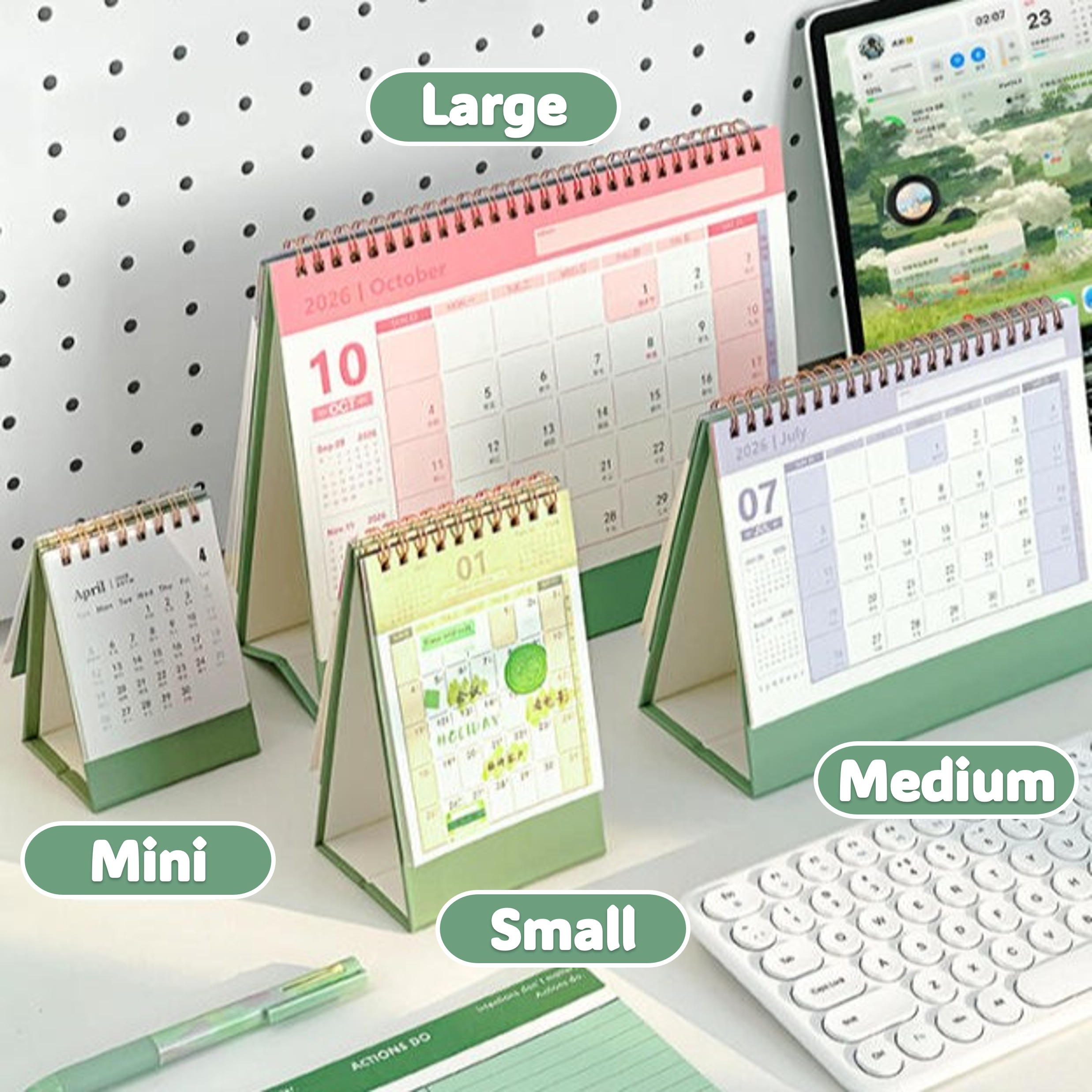 2026 Minimalist Calendar Morandi Desk Calendar Planner Office Desktop ...