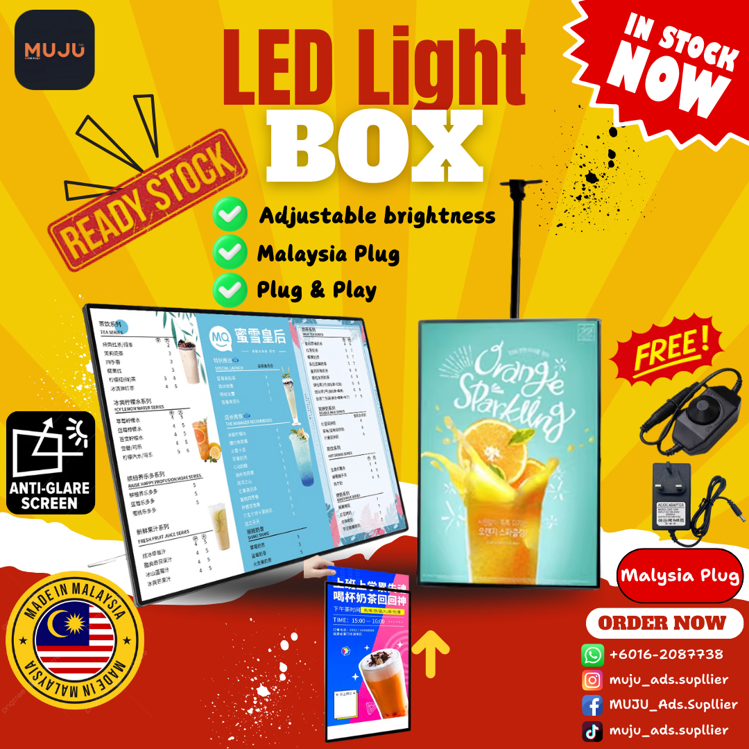 LED Menu Board Display/LED Menu Board Adjustable Pole/LED Lightbox Menu ...