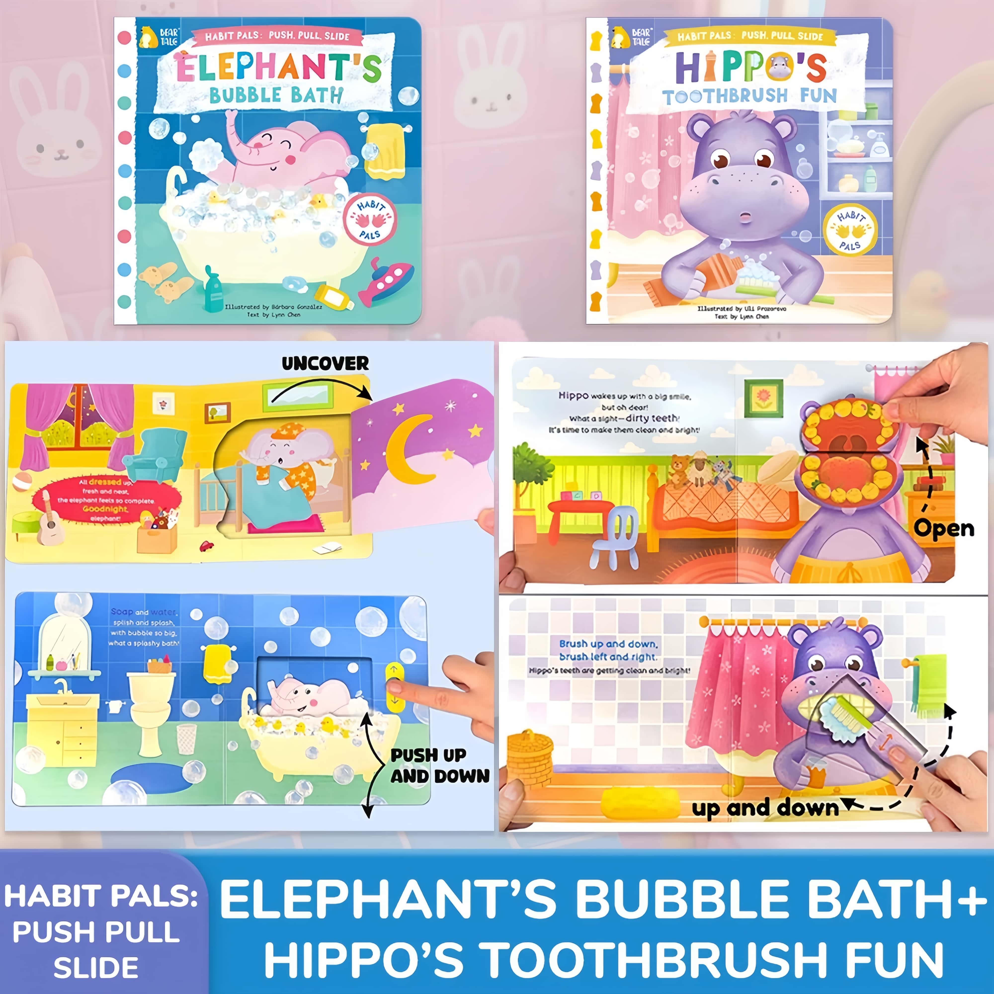 Elephant Bubble Bath Hippo Brushing Teeth Preschool Hygiene Habits ...
