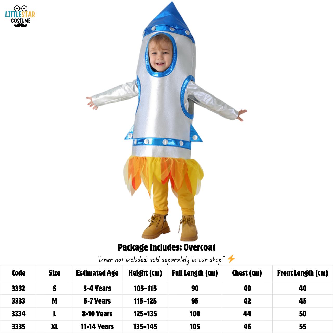 Space Rocket Outfit for Kids Astronaut Cosplay Costume futuristic ...