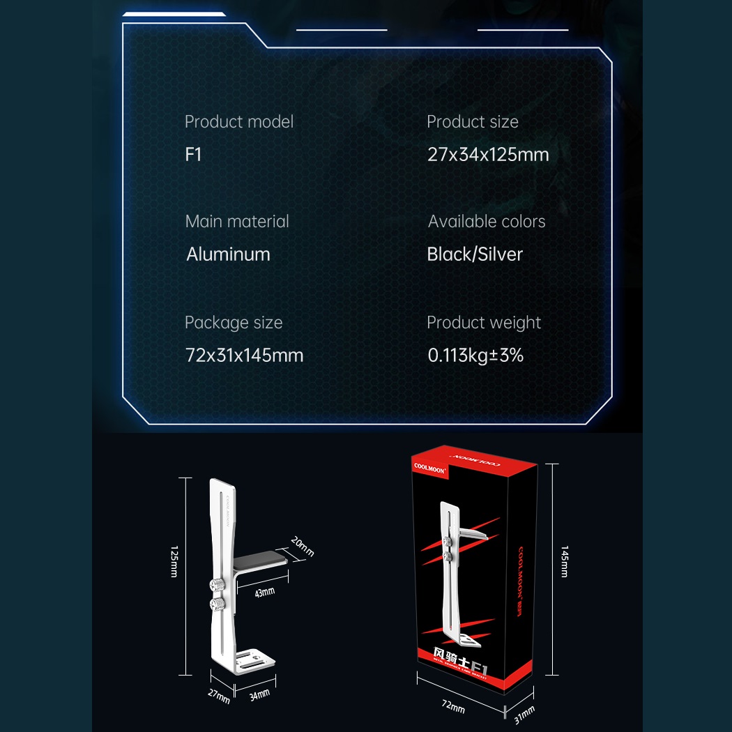 Coolmoon F1 Aluminum GPU Holder Stand Graphics Card Stand | Shopee ...
