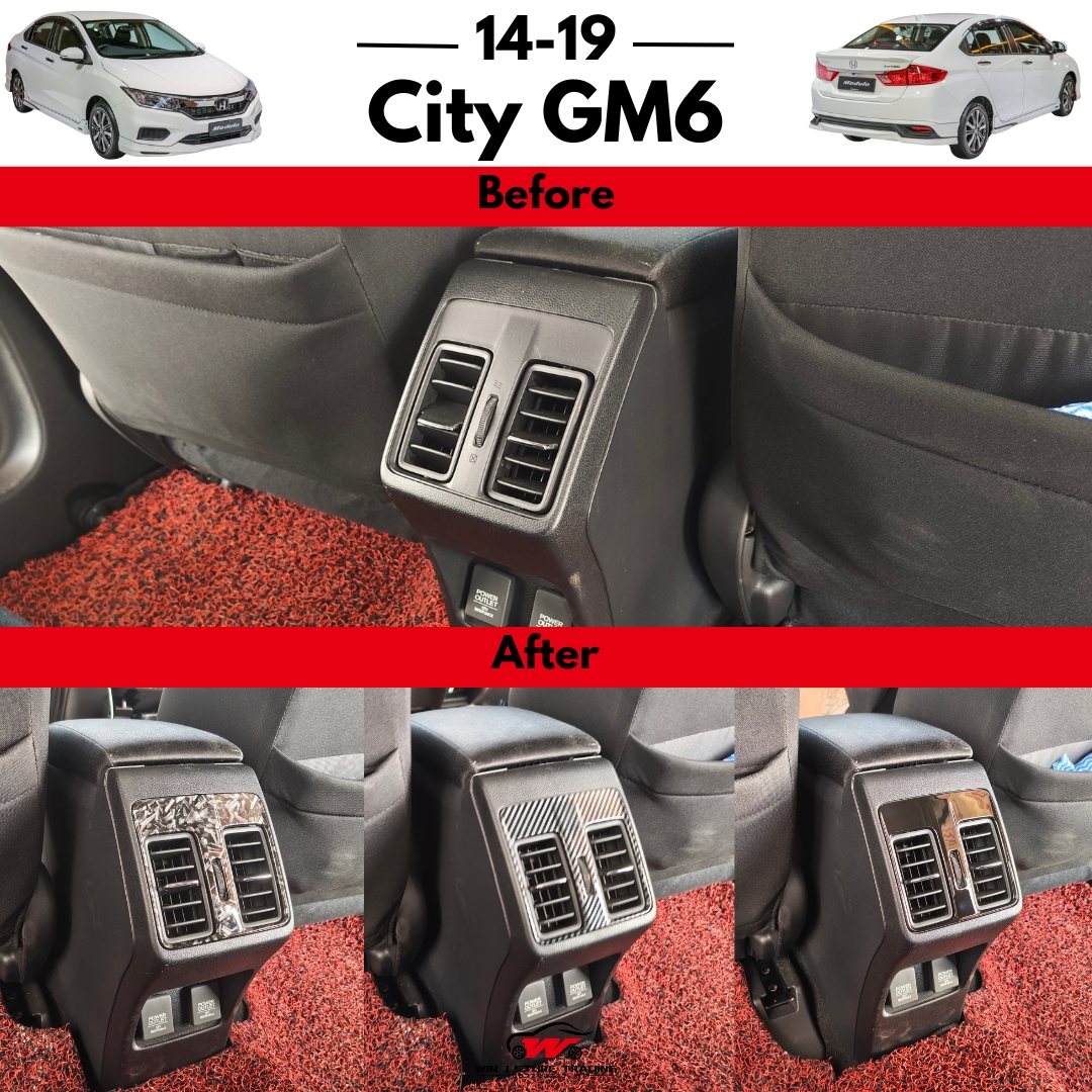 Honda City Gm6/FL 2014-2019 Forged Carbon Trim&Glossy Black Rear ...