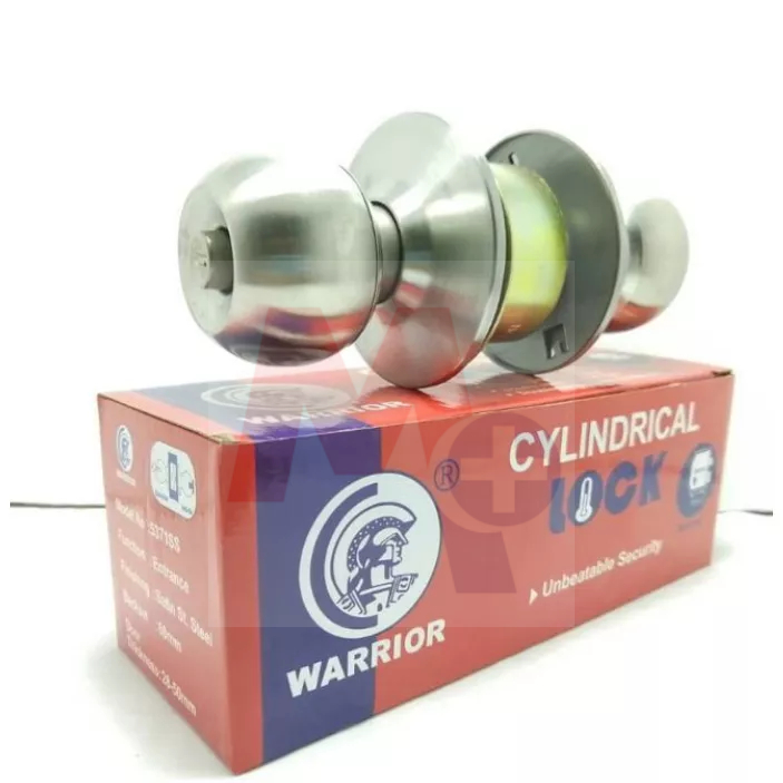 Warrior V-5371SS Cylindrical Door Lock Set ( Round Ball ) ; Tombol ...