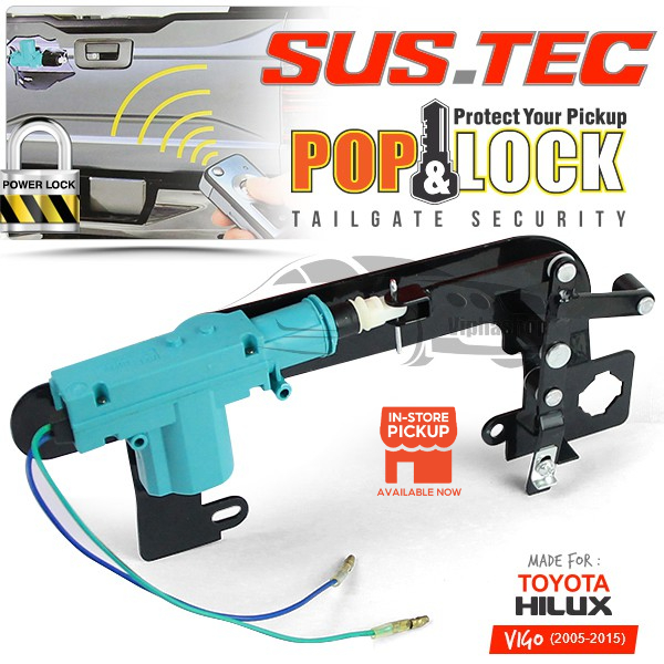 Sus-Tec Pop & Lock Toyota Hilux Vigo 05-15 ON Tailgate Security Lock ...