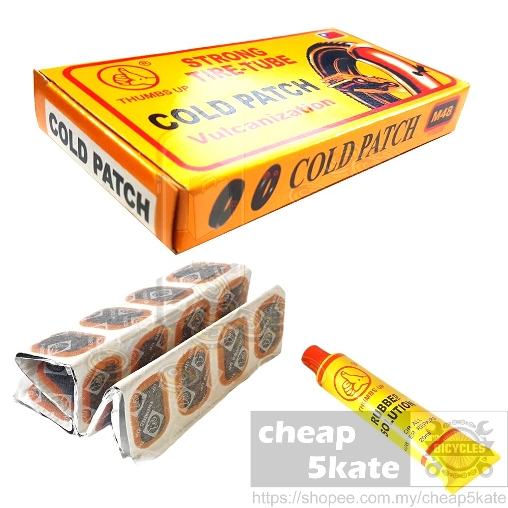 Bicycle Bike Tire Tyre Tube Puncture Repair Kit Tool Rubber Cold Patch ...