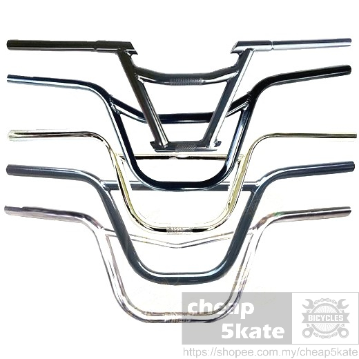 Bmx Chrome Handle Handlebar Bmx 20" BMX Black handlebar KUWAHARA alike ...