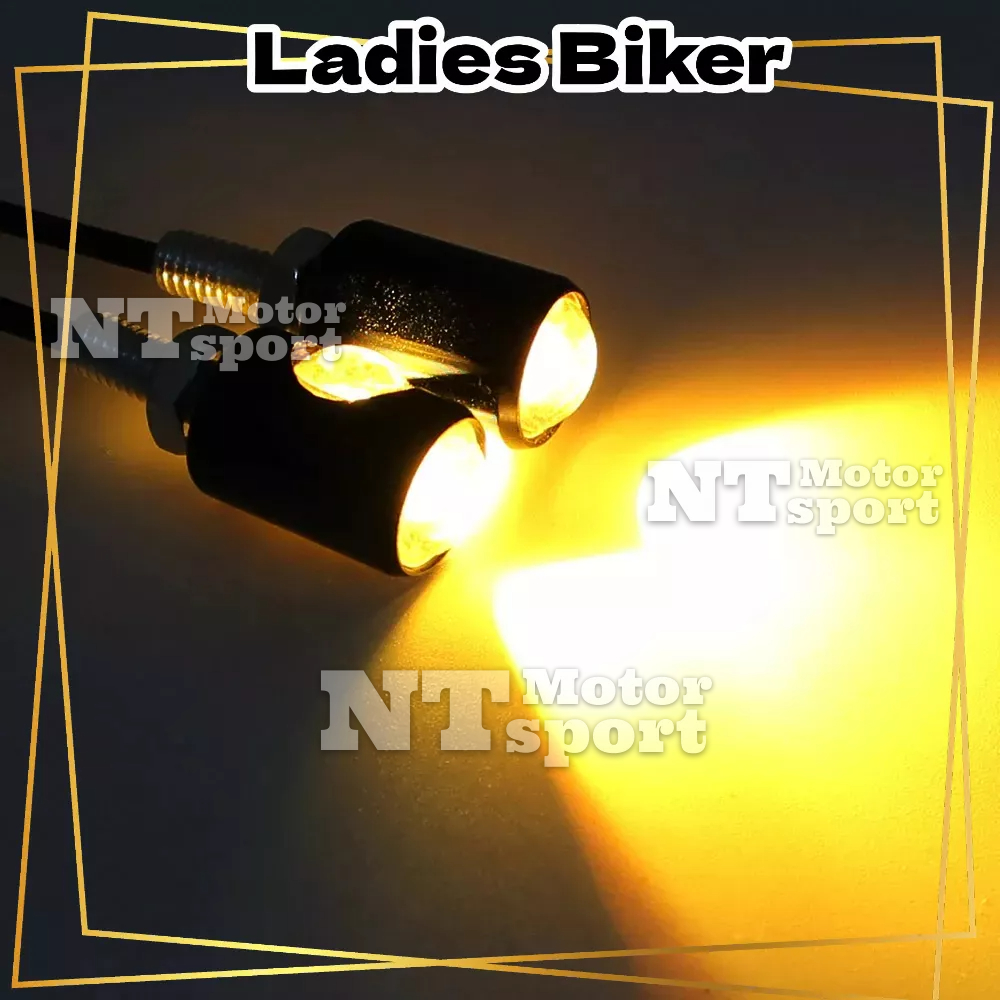 Universal Amber Signal Mini 12V LED Marker Indicator License Plate Turn ...