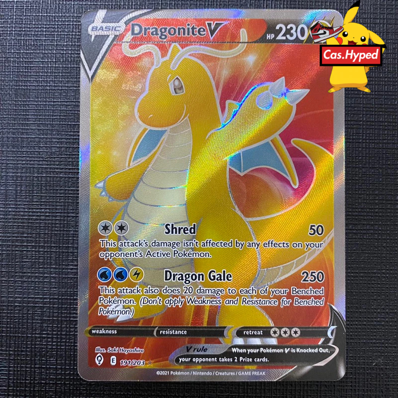 Dragonite V Full Art Evolving Skies - PTCG Pokemon Card | Shopee Philippines