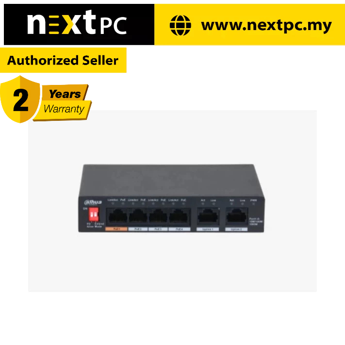 Dahua 6/8/10 Port Unmanaged Desktop Gigabit Switch with 4/8 Port PoE ...