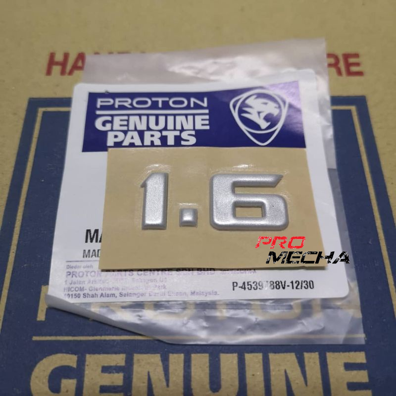 PROTON PERSONA REAR BONNET EMBLEM 1.6 LOGO MARK "1.6" TULIS | Shopee ...