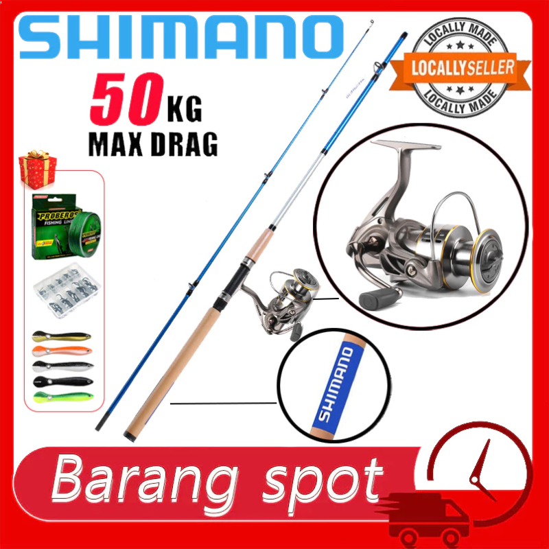 SHIMANO Fishing Rod Set Fishing Rod Joran Pancing Set Barang Mancing ...