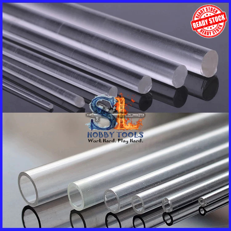 Acrylic (PMMA) Clear Tube Pipe Rod Gundam Modification Material 25CM ...