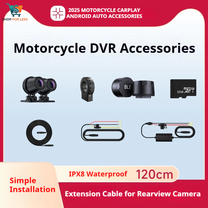 2025 Motorcycle DVR Accessories Set 2K Camera TPMS Wire Controller GPS ...