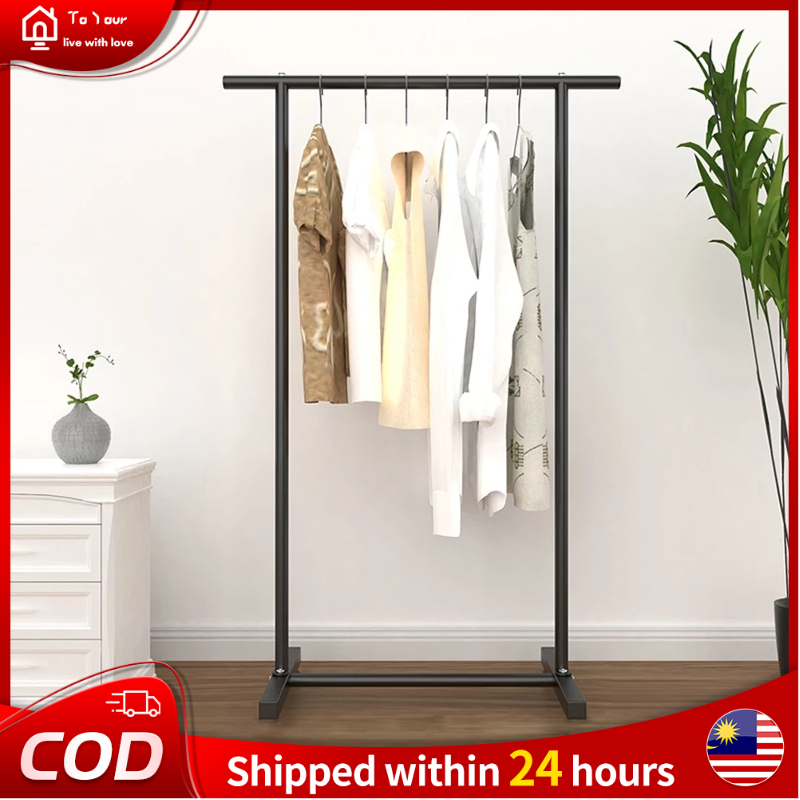 Single Pole clothes drying rack rak baju gantung baju penyidai baju ...