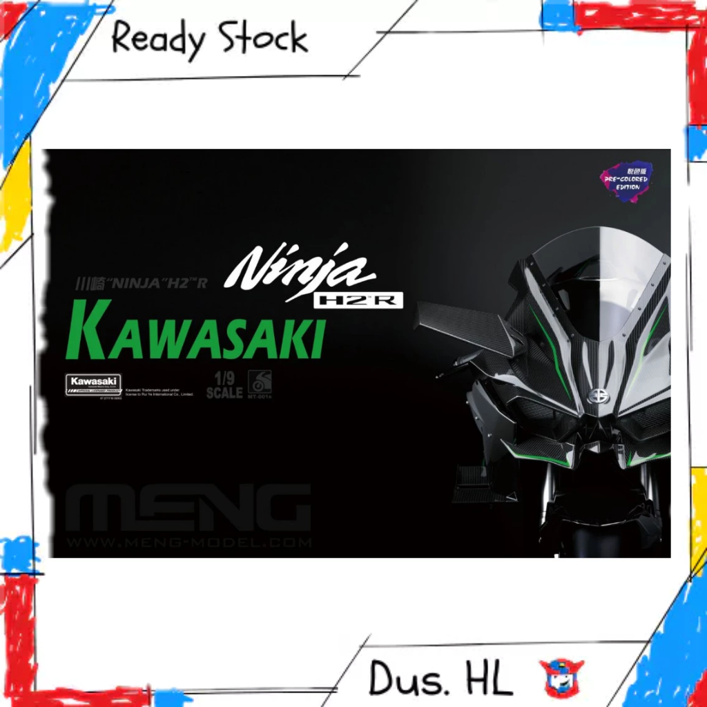 Meng Kawasaki H2R 1/9 MT-001s PRE-PAINTED Model Kit | Shopee Philippines