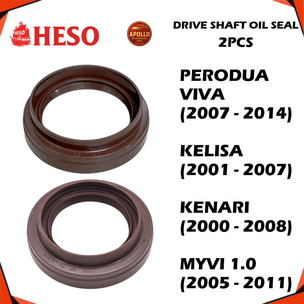 DRIVE SHAFT OIL SEAL HESO PERODUA VIVA KELISA KENARI VIVA MYVI 1.0 2PCS ...