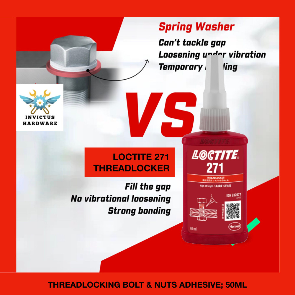 HIGH STRENGTH 271 LOCTITE THREADLOCKER HEAVY DUTY SPORT RIM WHEEL TAYAR ...