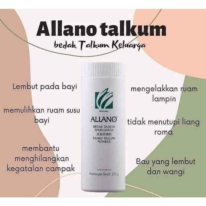 AMWAY ALLANO Family Talcum Powder - 250g | Shopee Philippines