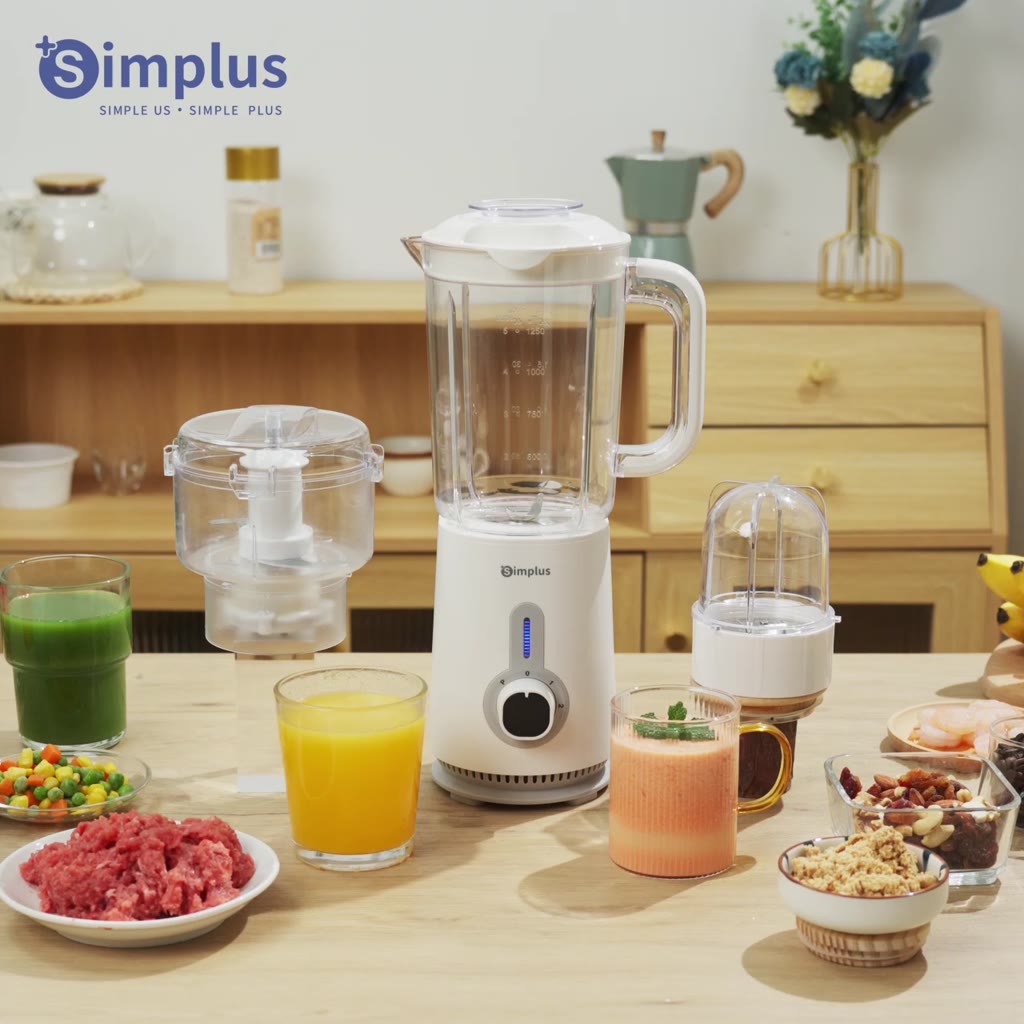 Simplus Blender 3 in 1 Food Processor Multi-functional Juicer Meat ...