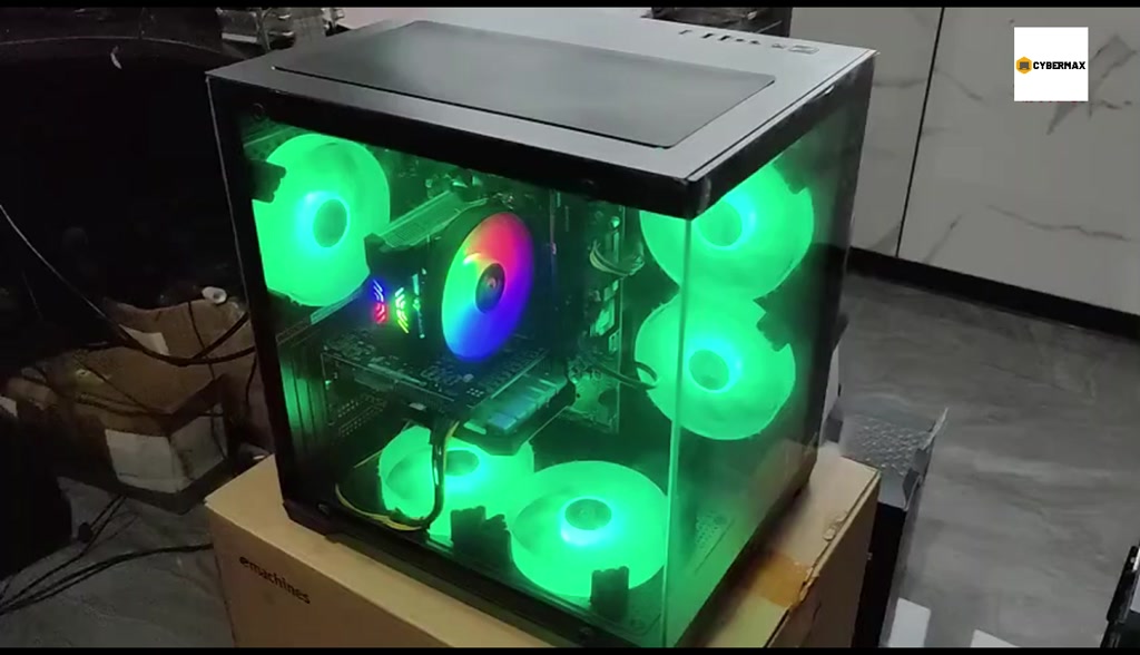 YGT White Pc Case Gaming Computer Case With Tempered Glass Micro/ITX ...