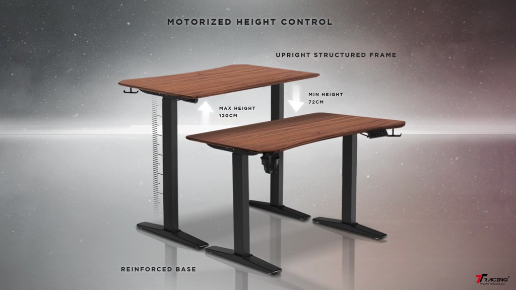 TTRacing Titus X Smart Desk Ergonomic Standing Desk Electric Height ...