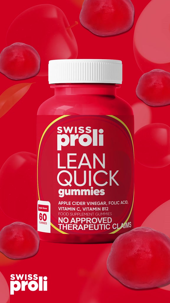 SWISS PROLI LeanQuick Apple Cider Vinegar Gummies | 60 pcs | Vit C, B12 ...