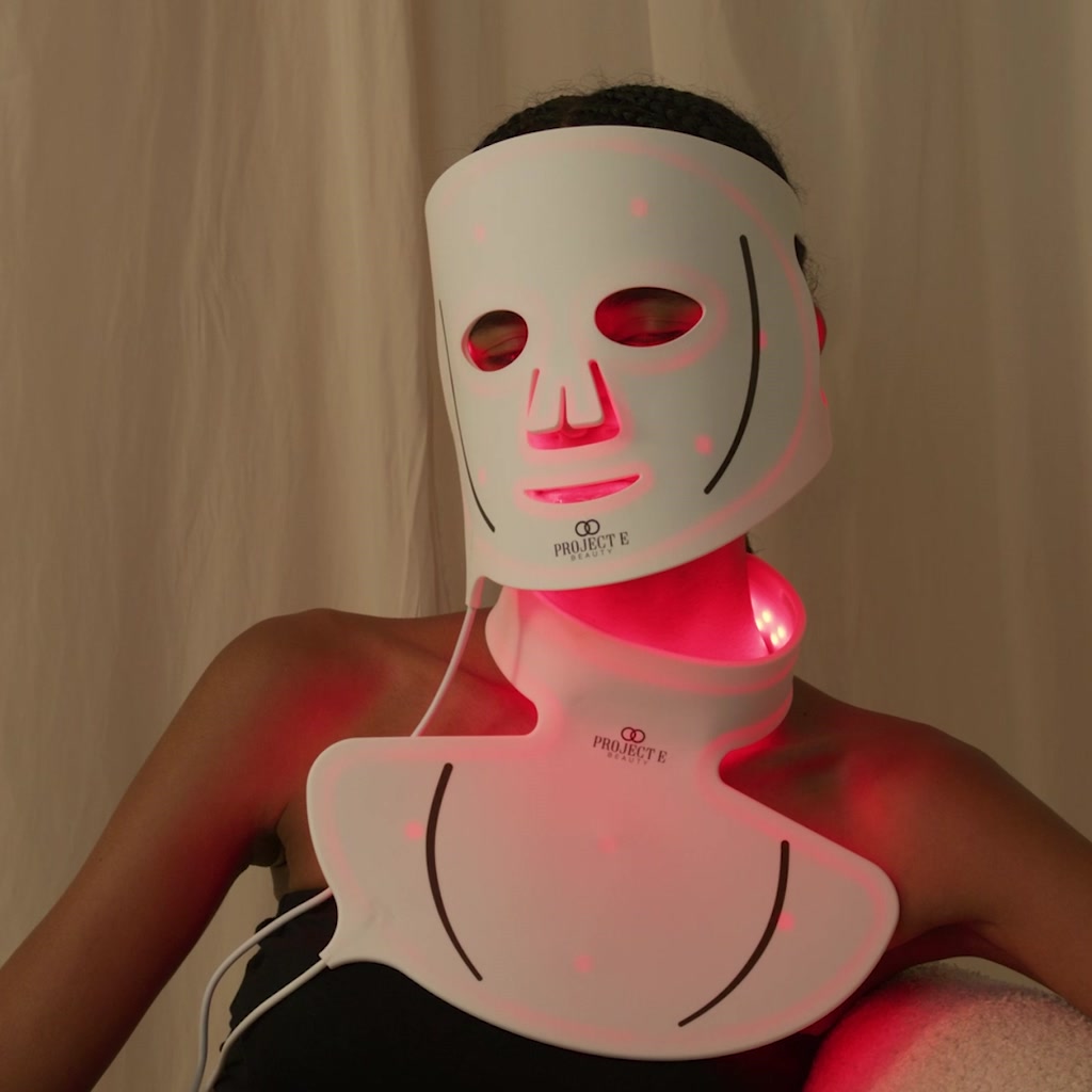 Project E Beauty Lumalux Face+ | Pro LED Light Therapy Face & Neck Mask ...