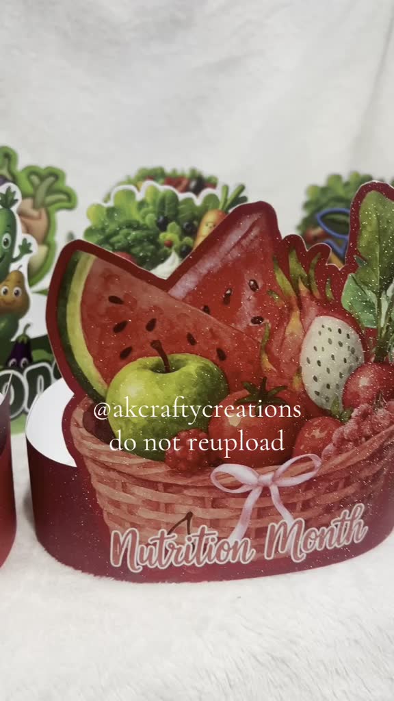 Nutrition Month Headdress | Ready to use | Kids Healthy Food Costume | School Event Props ...