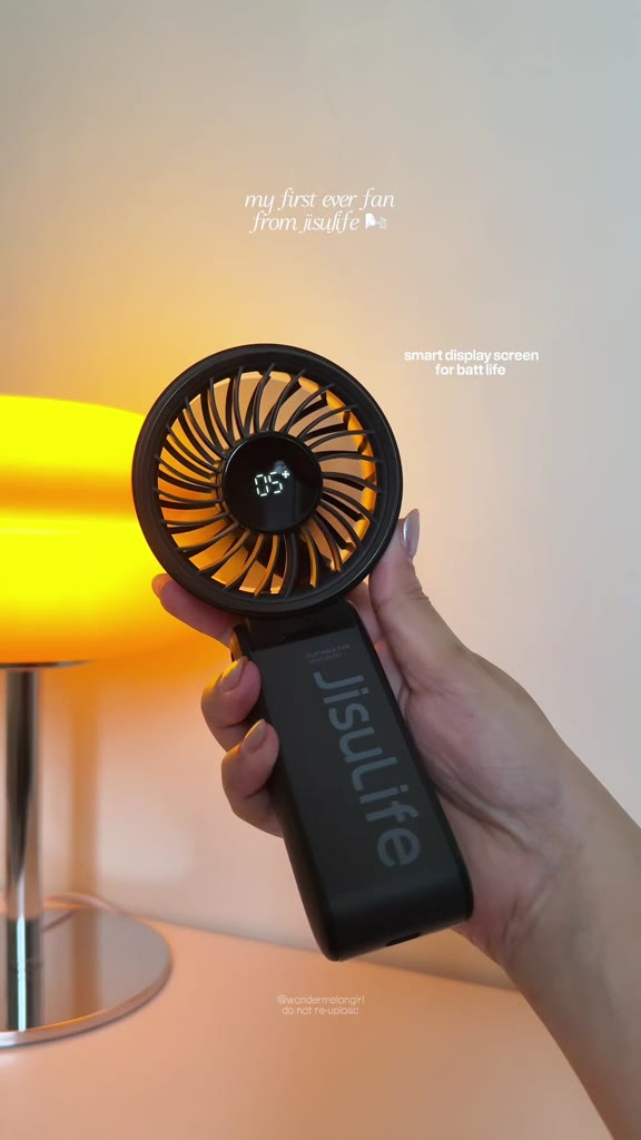 JISULIFE Handheld Fan Life7 Mini Fan Portable Rechargeable Electric ...