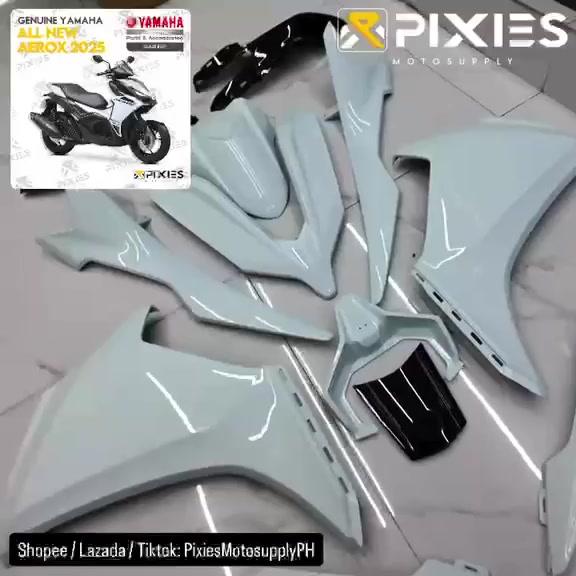 YAMAHA AEROX V3 STANDARD 2025 LIGHT BLUE GLAZE BLUE WHITE SPARE PARTS ...