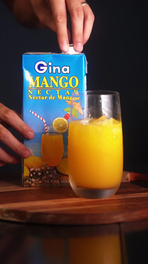 Gina Mango Nectar Juice 1 Liter – in Tetra Pak Package, Sweet Tropical ...