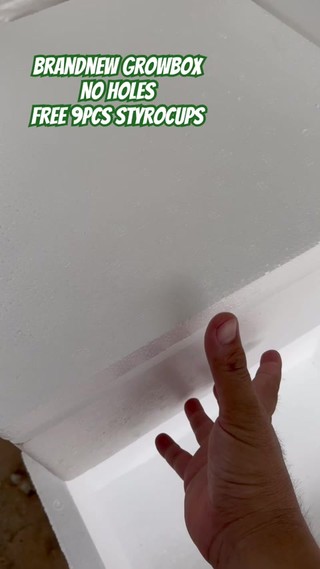 (NO HOLES) GROW BOX/STYRO BOX (BRANDNEW) - WITH 9PCS. STYRO CUPS - FOR ...