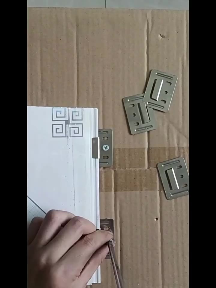 100pcs 43x32mm WPC Cladding Clip PVC Ceiling Wall Panel Clip WPC Fluted ...