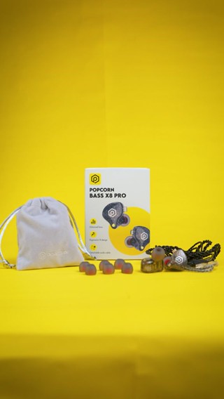 Popcorn Bass X8 Pro Dynamic Earphones Hi Fi Bass Earbuds In-Ear Monitor ...