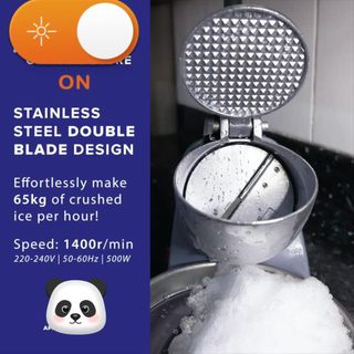 Double Blade Electric Ice Crusher Heavy Duty Stainless Steel Blade for ...
