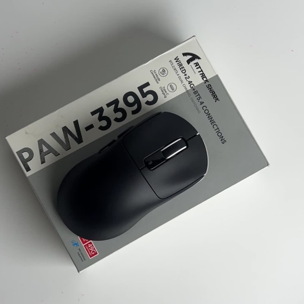 Attack Shark X3 Wireless Gaming Mouse Tri-Mode Lightweight PAW-3395 ...