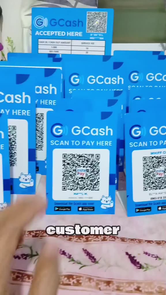 G-cash QR Code Standee Scan to Pay on Sintra Board with Back Stand/Flat ...