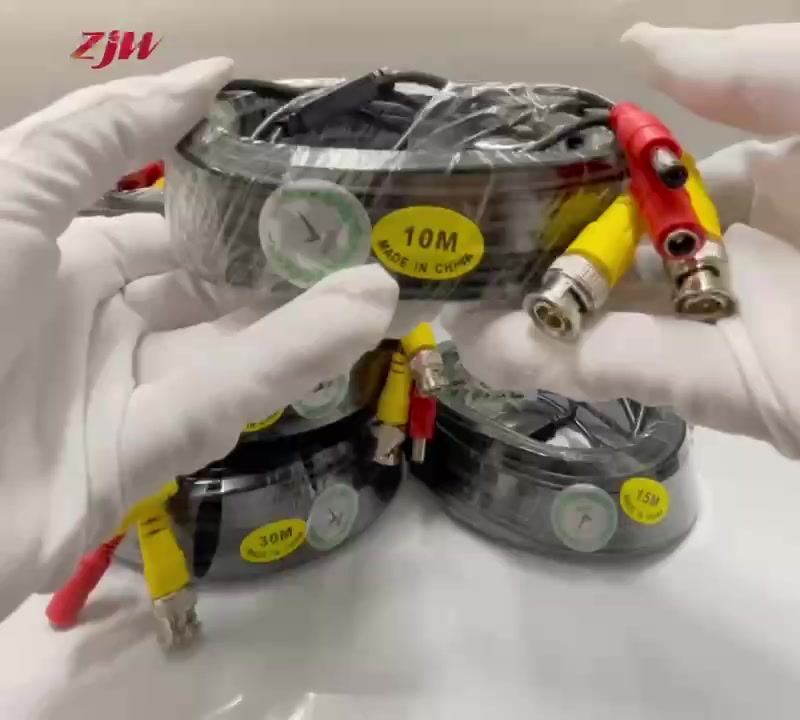 ZJW 5M 10M 20M 30M 40M BNC RG59 Video Power Siamese Cable Security ...
