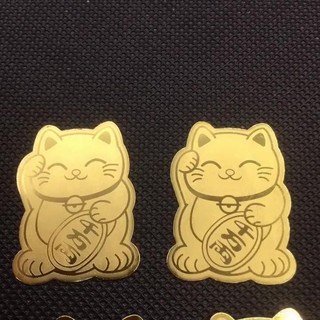 2024 Lucky Cat Lucky Gold Foil Mobile Phone Sticker Maneki-Neko Lucky ...