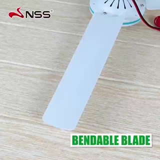 NSS Electric Ceiling Fan 3 Blades 700 mm Portable Hanging Fan 12V 12W ...