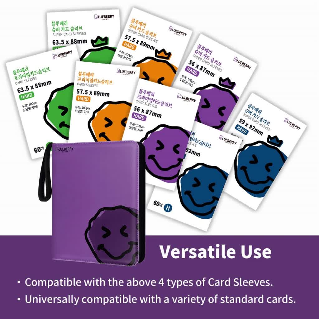 Blueberry Binder Zipper Album 400/900 Pocket Pokemon Leather Lomo Card ...