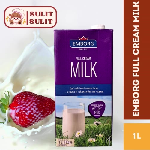 Emborg Full Cream Milk 1000ml / Cow's Milk / Full Cream Milk 1L ...
