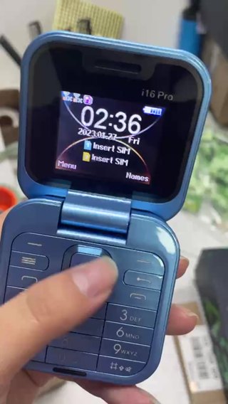 i16 Pro Mini Fold Mobile Phone Dual SIM Card FM Radio Vibration Magic ...