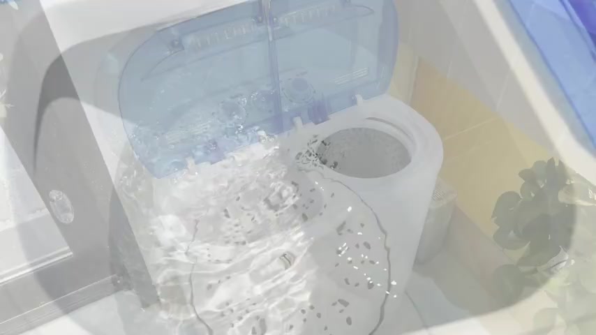 HOMEFUN Double Barrel Mini Washing Machine With Spin Dryer Semi ...