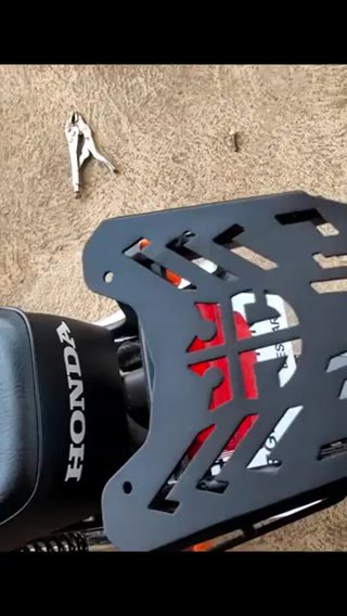 Honda TMX 125 CX / Alpha Top Box Bracket with Plate By J.Com Heavy Duty ...