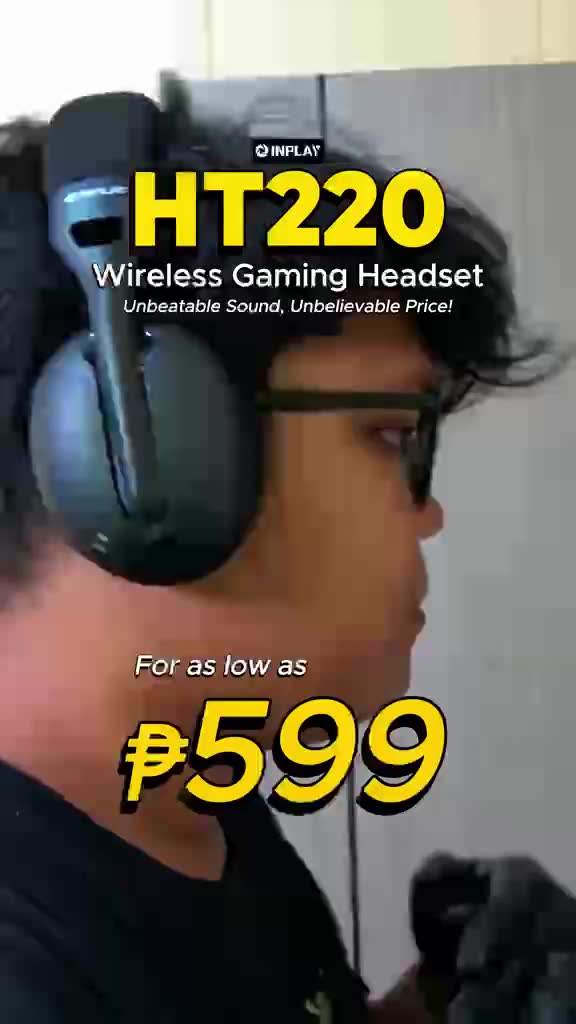 Inplay HT220 Wireless Bluetooth Headset With Mic Over-Ear Deep Bass ...