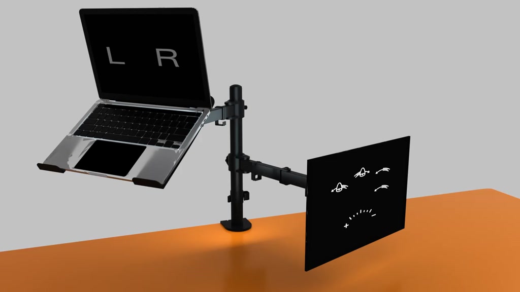 Inplay KMT-4 Monitor Stand With Laptop Tray Dual Arm Desk Mount Fully Adjustable Monitor Mount ...