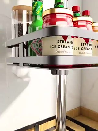 Rack Organizer Spice Condiments Organizers Rotating Kitchen 2/3 Tier ...