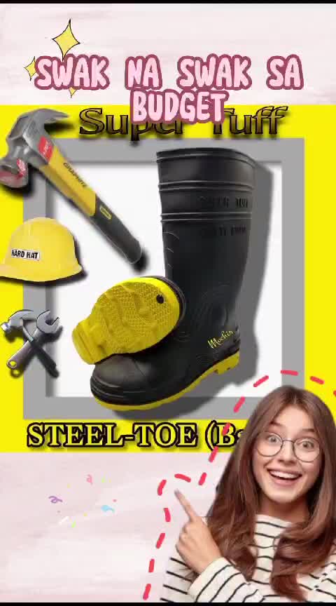 Super Tuff Men's Steel-Toe High-Cut waterproof non-slip safety ...